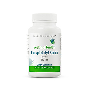Seeking Health Phosphatidyl Serine, 100 mg Phosphatidylserine from Sunflower, Supports Concentration and Healthy Mood, Stress Response Support, Soy-Free, Non-GMO, Vegetarian (60 Capsules)*