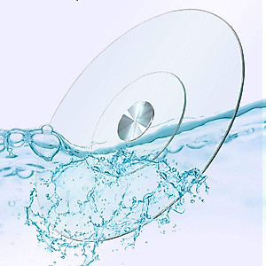 Even Tempered Glass Rotating Tray, Lazy Susan Turntable, Display Rotating Plate, Table Dish Revolving/Rotating Stand, Aluminum Alloy Bearing, Silent/Smooth/Not Easy to Dump