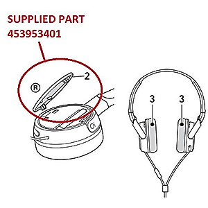 SERVICE_PARTS 1x Lid Battery Cover Compatible with Sony Stereo Headphones