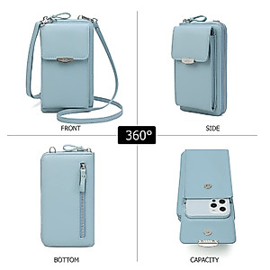 myfriday Small Wallet for Women PU Leather Phone Checkbook Organizer Zipper Coin Purse