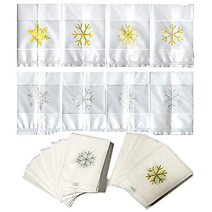 Small Snowflake Cellophane Bags Clear Plastic Bags Hot Seal Cookie Candy Bag 3x4 Cellophane Bags for Goodie Bakery Christmas Holiday Party Supplies, 200 PCS by Baryuefull