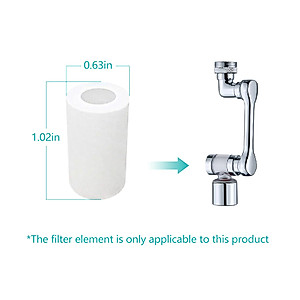 HAPPUP 5Pcs Filter Elements, for 1080°Swivel Faucet Aerator Extension with Filter