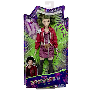 Mattel Zombies, Eliza Zombie Doll (11.5-inch) Wearing Grungy-Cool Outfit and Accessories, 11 Bendable “Joints,” Great Gift for Ages 5+