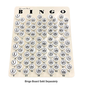 MR CHIPS Professional 1.57” (40 mm) White Double Number Bingo Balls - Ping Pong Style for Manual Cage Only