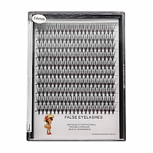 Bodermincer 20D 8-20mm To Choose 8-10-12-14mm MIX/14-16-18-20mm MIX rofessional Makeup Individual Cluster Eyelashes Grafting Fake False Eyelashes Eyelash Extension Individual Eyelash Bunche (20D-14mm)