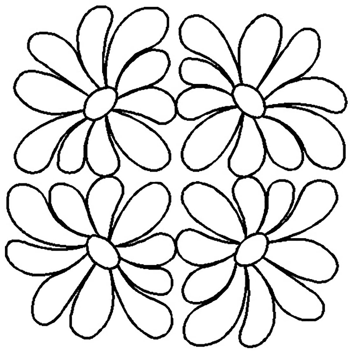 Quilting Stencils for Machine and Hand Quilting - 2 Quilting Stencils for Border, Block Patterns - Lilac Border, Daisy Block Plastic Quilt Stencil Set with Guide