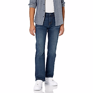 Amazon Essentials Jeans for Men Straight Fit, Bootcut, 34W x 31L, Dark Wash