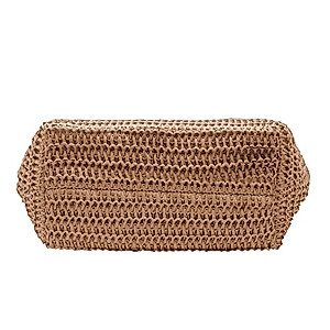 Crbeqabe Straw Beach Tote Bag for Women Large Woven Shoulder Handbag Straw Bag for Summer Beach Vocation