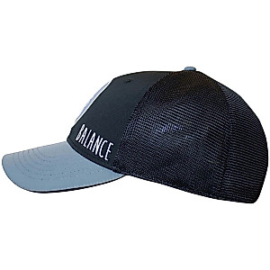 Headsweats Standard Performance Adjustable Trucker Hat for Men and Women, Black/Grey, One Size