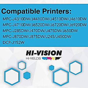 HI-VISION HI-YIELDS Compatible LC-103XL Ink Cartridges Replacement for Brother LC103XL 103XL Work with MFC-J4310DW J4410DW J4510DW J4610DW J4710DW, (3X Cyan, 3X Magenta, 3X Yellow, Total 9-Pack)