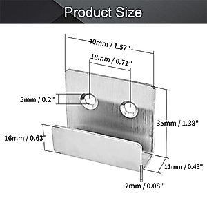 MroMax Wall Mounted Hook Robe Hooks Single Clothes Hanger , Stainless Steel Silver Tone 4pcs