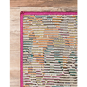Unique Loom Jardin Collection Colorful, Vibrant, Abstract, Modern Area Rug, 6 x 9 ft, Multi/Blue