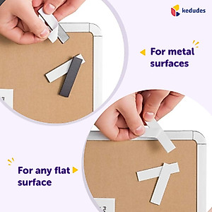 Magnetic Small White Board Dry Erase 11’’x14’’ - Mini Dry Erase Board with 6 Markers, Personal Whiteboards for Refrigerator Wall, Fridge White Boards, Handheld Whiteboard for Little Kids & Students