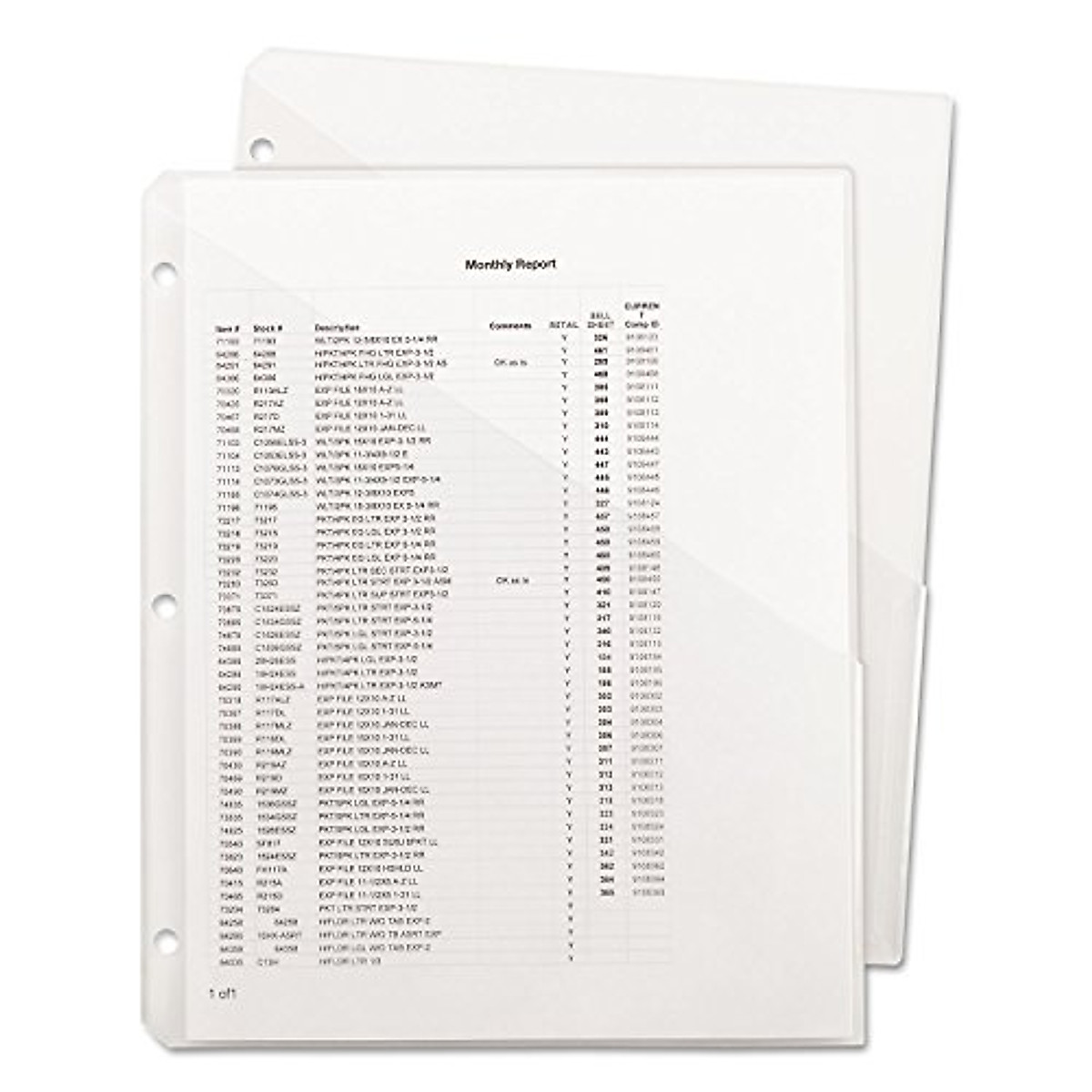 Smead Organized Up Poly Translucent Slash File Jacket, Three-Hole Punched, Letter Size, Clear, 5 per Pack (89506)