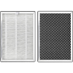 LINNIW 4 Pack MA-25 Replacement Filter Compatible with MA-25 3-in-1 Filters, True HEPA and Activated Carbon (2 Set, 4 Pack