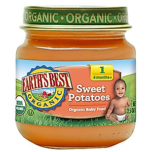 Earth's Best Organic Stage 1 Baby Food, Sweet Potato, 2.5 oz. Jar