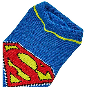 Justice League boys Justice League 5 Pack No Show Casual Sock, Grey Assorted, Shoe Size 3-8 US