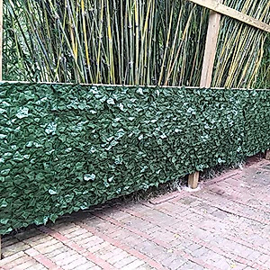 TANG Artificial Ivy Privacy Fence Screen for Balcony Deck Porch Backyard Patio Faux Fake Hedge Fence Plants Cover Coverage Vine Greenery Backdrop Wall 39" x 156" inch