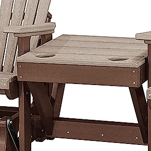 American Furniture Classics 515WWTB-K Double Glider, One Size, Weatherwood/Tudor Brown