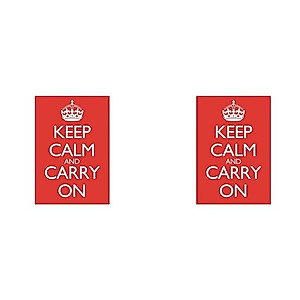 CafePress Large Mug Double Red Keep Calm And Carry On Mugs Ceramic Coffee Mug, Tea Cup 11 oz