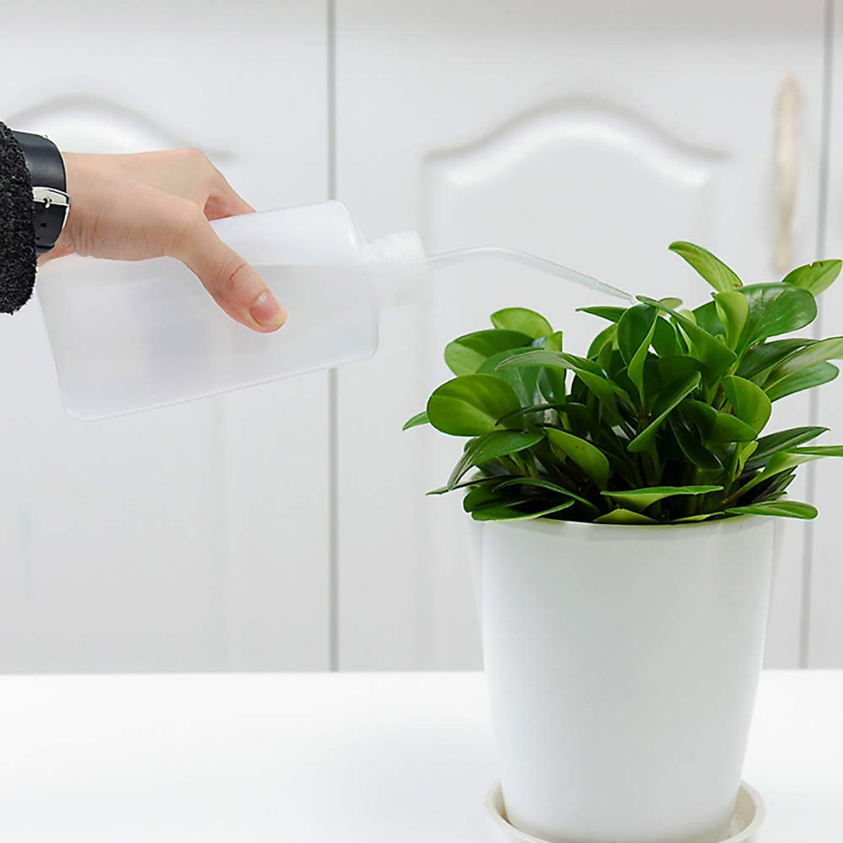 ink2055 Safety Wash Bottle,500ml Tattoo Diffuser Green Soap Supply Plants Watering Wash Squeeze Bottle White