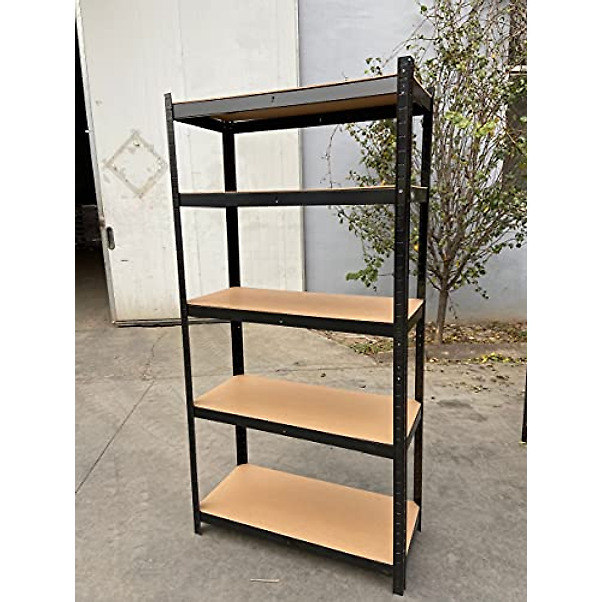 Garage Shelving Unit 5 Tier Adjustable Boltless Metal Racking Extra Heavy Duty Industrial Garage Storage Shelves, for Home Workshop Shed Office Warehouse, 67" H x 30" W x 12" D, Black