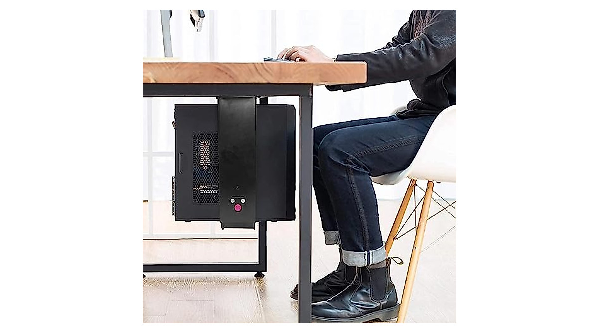 Under Desk PC Mount for Large Tower, Heavy Duty & Easy Adjust the ...