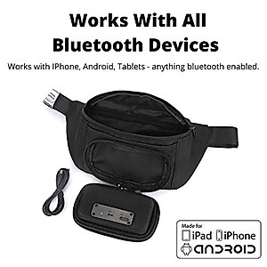 SUPER REAL The #1 Fannypack with Speakers. Bluetooth Fanny Pack for Parties/Festivals/Raves/Beach/Boats. Rechargeable, Works with iPhone & Android. #1 Bachelorette Party Gift (Black, 2023 Edition)