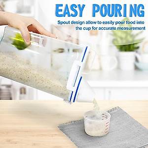 Rice Airtight Storage Container, Rice Storage Bin Cereal Containers Dispenser Storage Containers with Lids Kitchen Storage Bin Rice Holder Container Food Container Sets