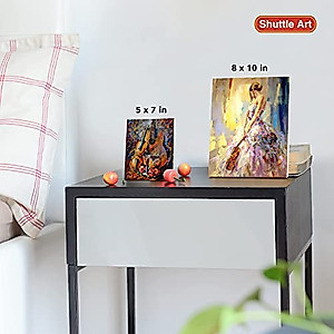 Shuttle Art Stretched Canvas, 20 PCS Value Pack, 5 x 7, 8 x 10 Inches (10 of Each), 100% Cotton, Primed White Canvases for Painting, Stretched Canvas Art Supplies for Acrylic, Oil, Acrylic Pouring