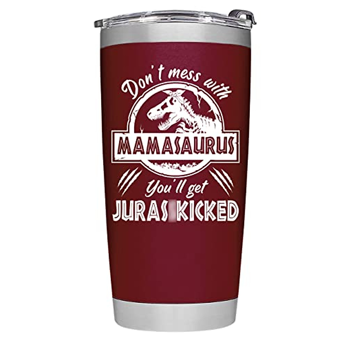 DOUBLECHILD Mothers Day Gifts for Mom from Daughter, Son, Kids - Great Mothers Day Tumbler - Ideas Presents for Mom on Birthday, Xmas - Mama Cup - Insulate Stainless Steel Tumbler 20oz, Red