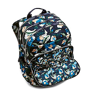 Vera Bradley Women's Performance Twill XL Campus Backpack, Immersed Blooms, One Size