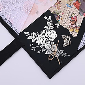 Rub on Transfers for Crafts, 5 Sheets Furniture Transfers and Craft Decals, Flowers Home Decoration Transfers for Crafts, Wood, Glass, Plastic, Metal, Ceramic, 4.5'' x11.8''