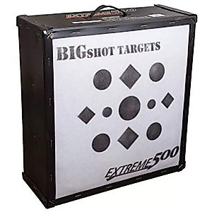 BIGSHOT Iron Man Extreme 500 fps Target with Heavy Duty Weather Cover, White, 24", for Crossbow and Compound