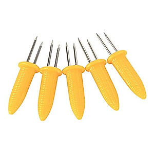 12 PCS/Set Corn on The Cob Holders, Corn on The Cob Skewers for BBQ, Durable Heat Resistant Non Slip Corn on the Cob holders for BBQ, Cooking, Birthday Party
