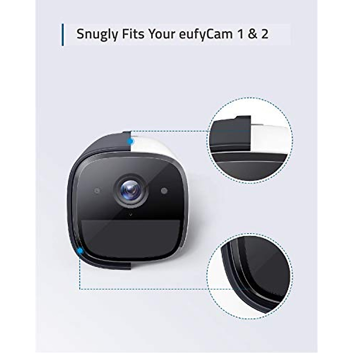 eufy security eufyCam 1 & 2 Skin (2-Pack), Protective Silicone Casing for eufyCam 1, 2 and 2 Pro, Easy to Install, Protection Against UV Rays and Rain
