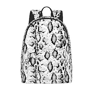FeHuew 16 inch backpack Snake skin Laptop Backpack Full Print School Bookbag Shoulder Bag for Travel Daypack