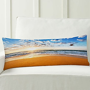 Body Pillow Cover,shoot morning amazing sunrise sky Printed Long Pillow Cases Protector with Zipper Decor Soft Large Covers Cushion for Beding,Couch,Sofa,Home Gift 20"x54"