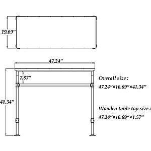 Diwhy 5 Piece Bar Table and Barstool Set Industrial Rectangular Pipe Dining Pub Bar Table and Kitchen Counter Height Adjustable Stool with Backrest Black (1 Table + 4 Chairs)