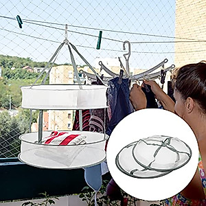 2pcs Makeup Green Rack Egg Drying Daily Use Sweater Design Dryer Underwear Laundry Outdoor Dual-Layer Basket Tier Good Clothes Underwears Other Collapsible Dry