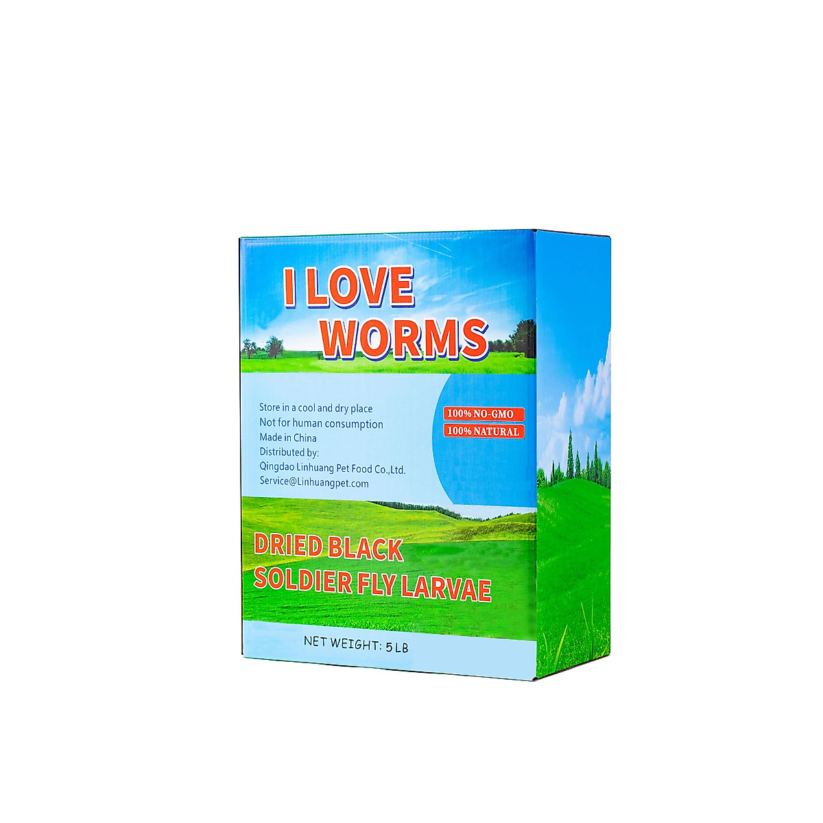 I LOVE WORMS Dried Black Soldier Fly Larvae (5lb), 100% Natural Non-GMO, Treat for Chickens, More Calcium Chicken Feed Than Mealworms