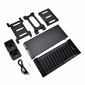 Vertical Console Stand Cooling Fan Game Disk Rack Holder for PS4 Slim PRO XboxONE S
