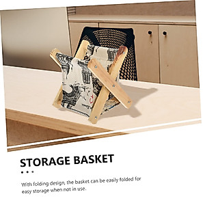 Fabric Basket Small Plastic Storage Box Storage Bins for Collapsible Bookshelves Cube Storage Organizer Fabric Storage Cubes Wicker Foldable Stationary Holder Desktop Basket