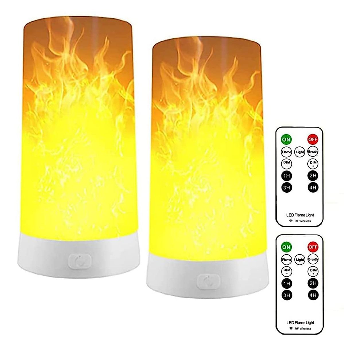 Bolanwich Led Flame Light,USB Rechargeable LED Fire Candles Outdoor Hanging Lamps with Remote for Home Party Halloween Christmas Decoration (Blue)