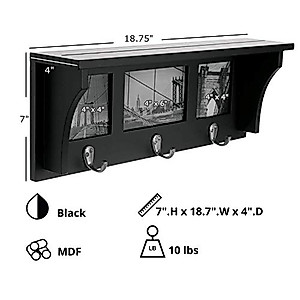 Kiera Grace Contemporary Floating-Shelves, Black