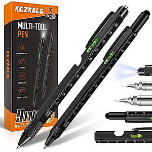 KEZKALS Valentines Day Gifts for Him, Birthday Gifts for Men 9 in 1 Multitool Pen, Men Valentines Day Gifts for Boyfriend/Husband/Dad/Grandpa, Unique Tools Gadgets Gifts for Men Who Have Everything