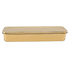 Cutlery Tray, Food Grade Intelligent Drainage Lightweight Kitchen Chopstick Storage Box Practical with Lid for Restaur(Gold)