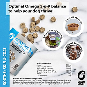 Green Gruff Dog Probiotics & Digestive Enzymes and Skin & Coat Supplement Bundle - Organic Dog Immune Supplement - Omega 3 Fish Oil for Dogs - Dry Skin, Shedding, Dog Itch ReliefMade in USA