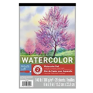 6 Pack: Watercolor Pad by Artist's Loft, 6" x 9"