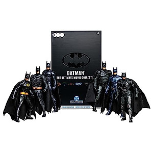 McFarlane Toys - WB 100 DC Multiverse Batman The Ultimate Movie Collection 7in Figure 6pk, Gold Label, Amazon Exclusive